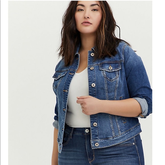 torrid | Jackets & Coats | Torrid Med Wash Trucker Denim Jacket | Poshmark
